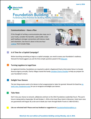 DRAFT - Foundation Building Newsletter | Alberta Health Services