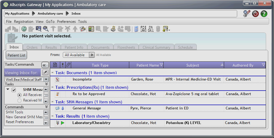 SCM Ambulatory Overview and Inbox Navigation